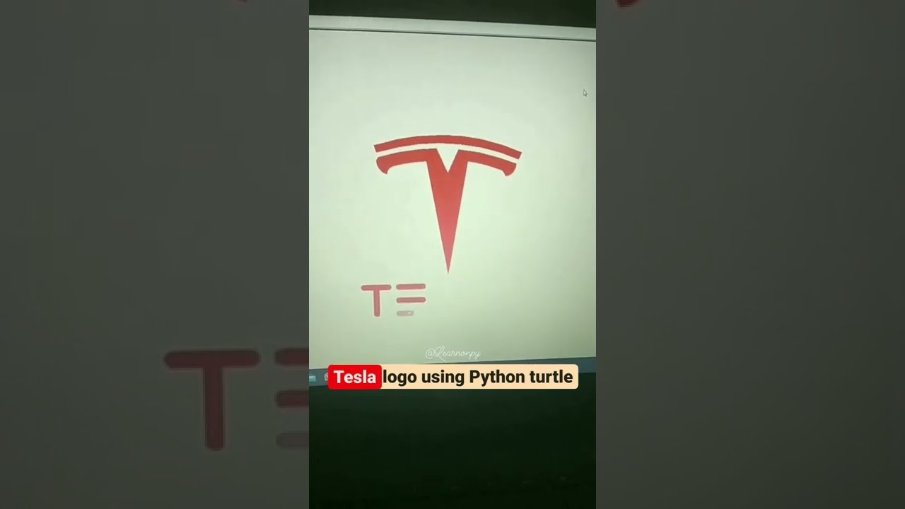 @tesla Car Logo Drawing Using Python Turtle Graphics | Instagram Reels | @Python_Shorts