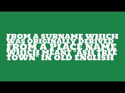 What is the origin of the name Ashton?