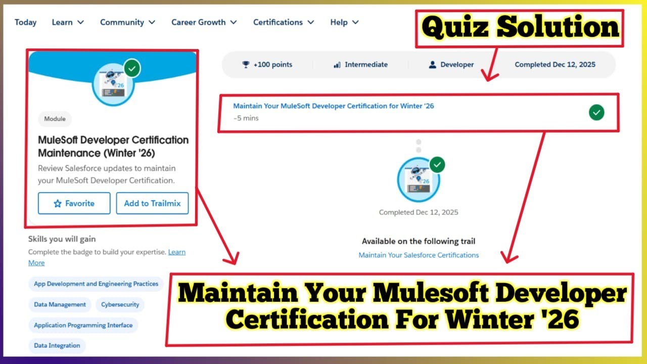 MuleSoft Developer Certification Maintenance Winter '26 | Maintain Your MuleSoft Developer