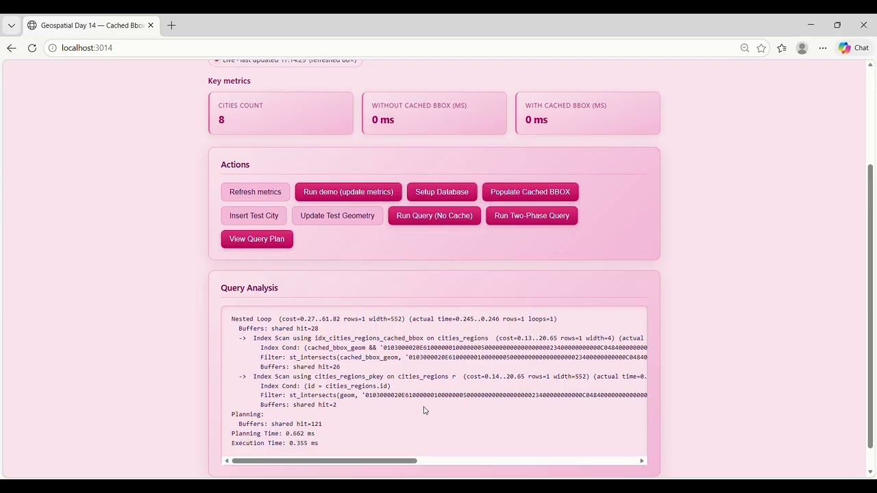 Day 14: Caching Bounding Boxes for complex geometries.