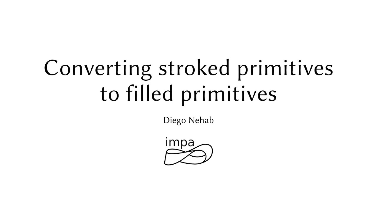 Converting stroked primitives to filled primitives