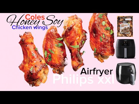 12 Honey Soy Chicken Wings in Philips AirFryer XXL Avance Airfried grilled Coles 1kg chicken power