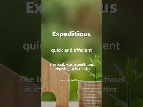 Expeditious Definition & Meaning #vocabulary