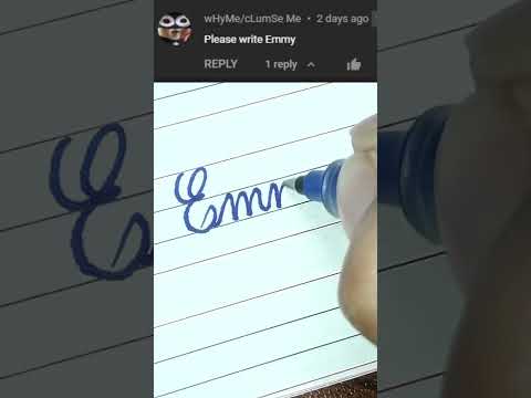 Emmy - Beautiful name in Cursive writing | Cursive writing for beginners | #shorts