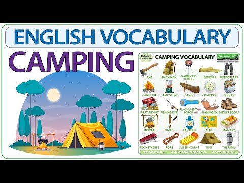 Camping Vocabulary in English - Learn camping words with pictures - Camping Equipment