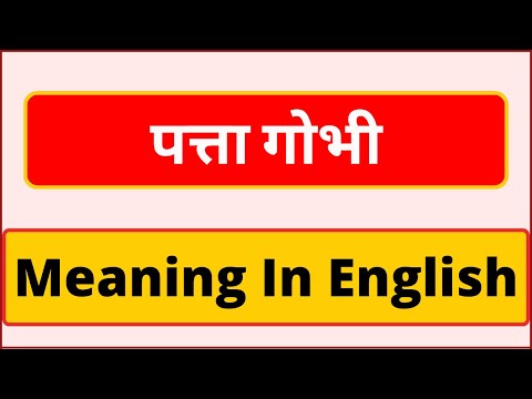 Patta gobhi meaning in english | What is Patta gobhi meaning in english | पत्ता गोभी की इंग्लिश