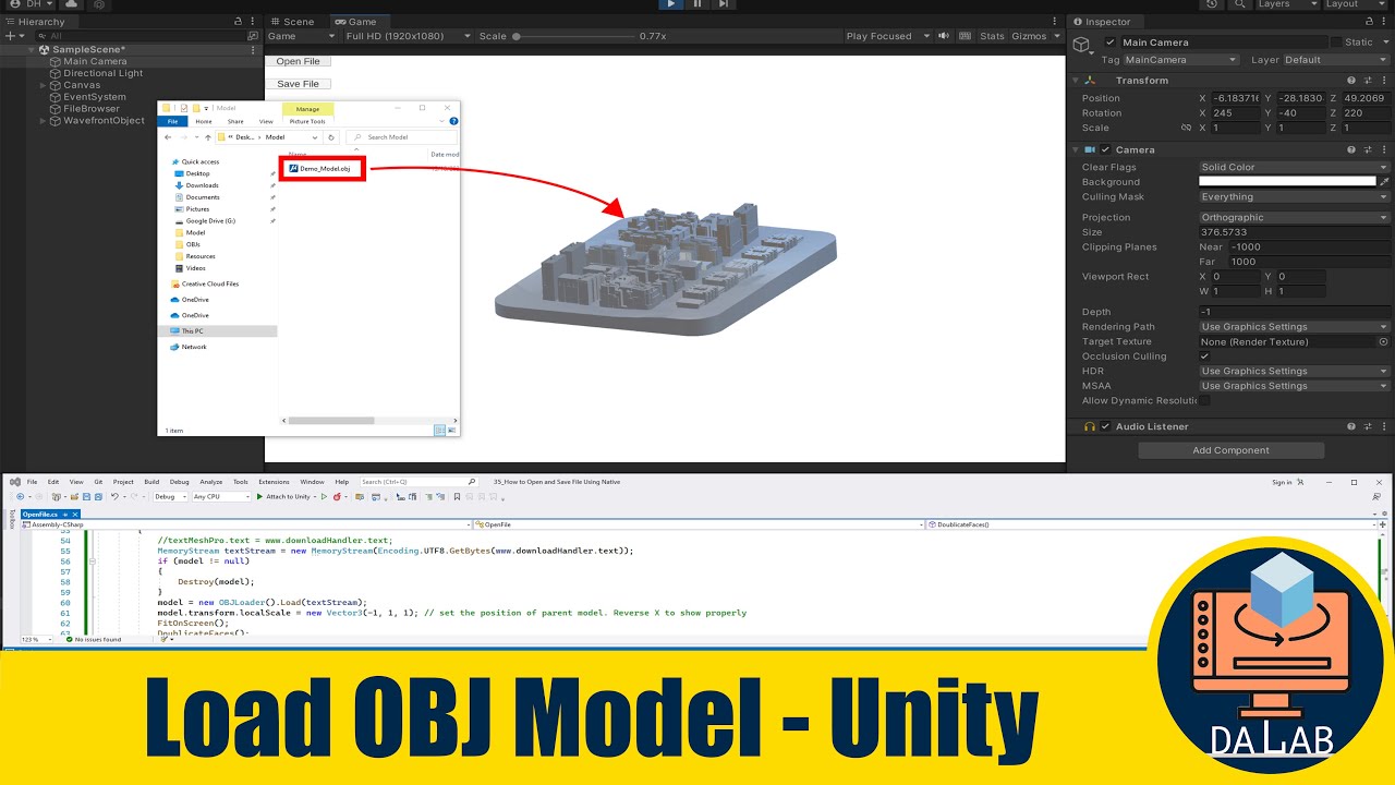 How to Load OBJ Model at Runtime in Unity