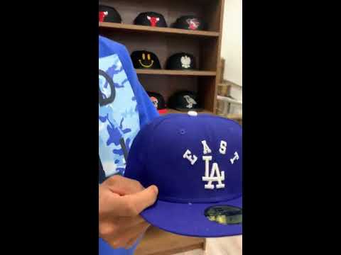 East Los Angeles Dodgers New Era 59Fifty Fitted Hat (Grey Under Brim)