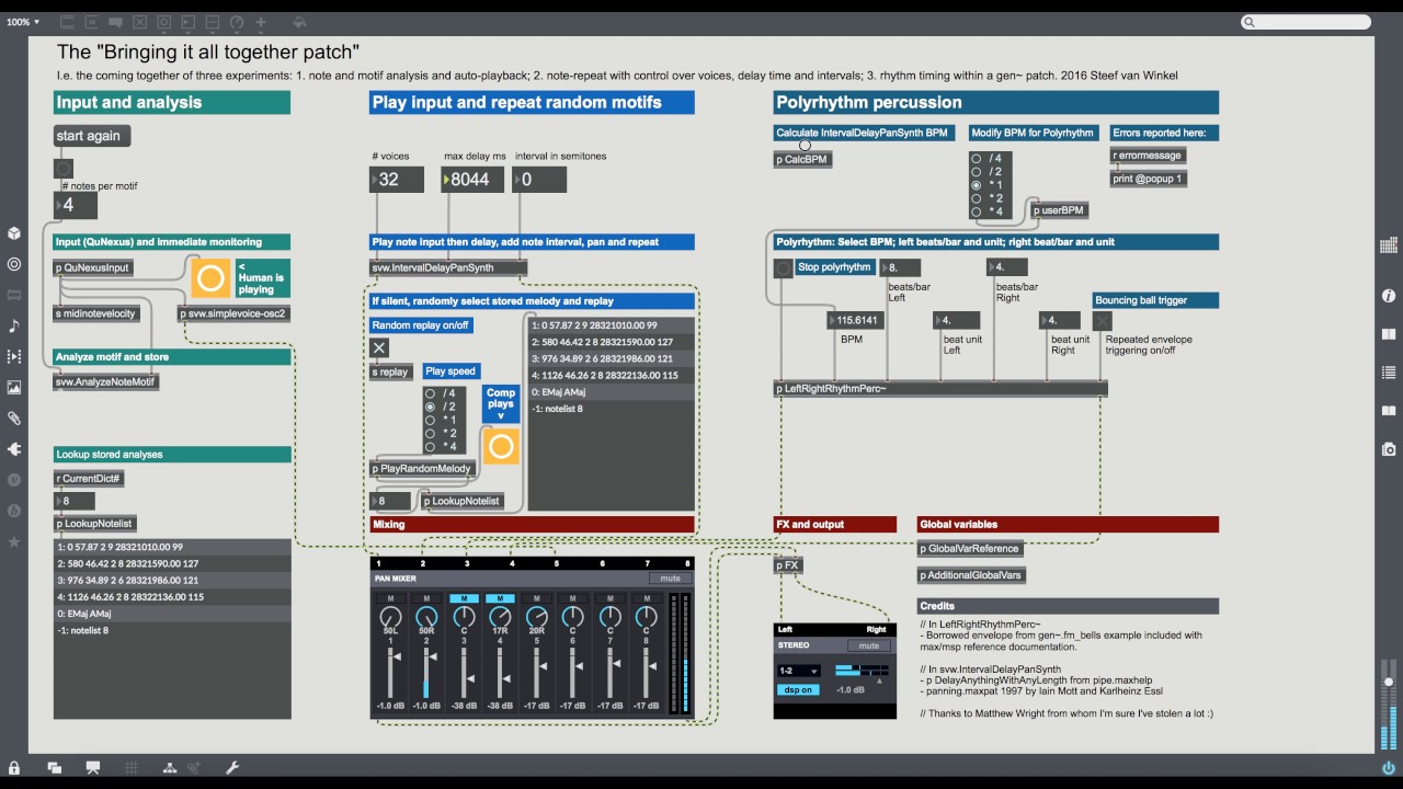 Performance Final Max-MSP project: 5 experiments