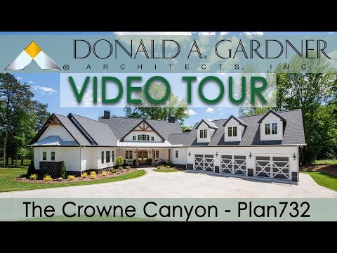 Hillside walkout house plan with five bedrooms and a three car garage | The Crowne Canyon