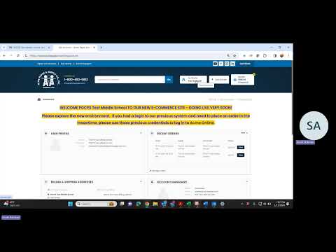 Acme Paper Online with a Locked Order Guide