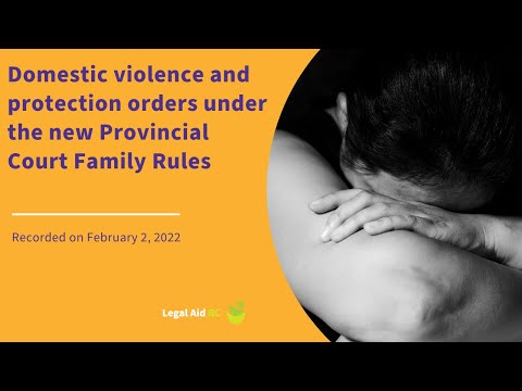 Domestic violence and protection orders under the new Provincial Court Family Rules