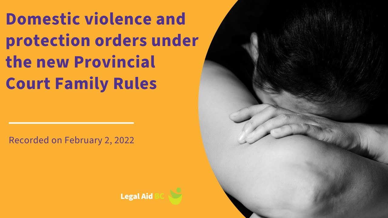 Domestic violence and protection orders under the new Provincial Court Family Rules