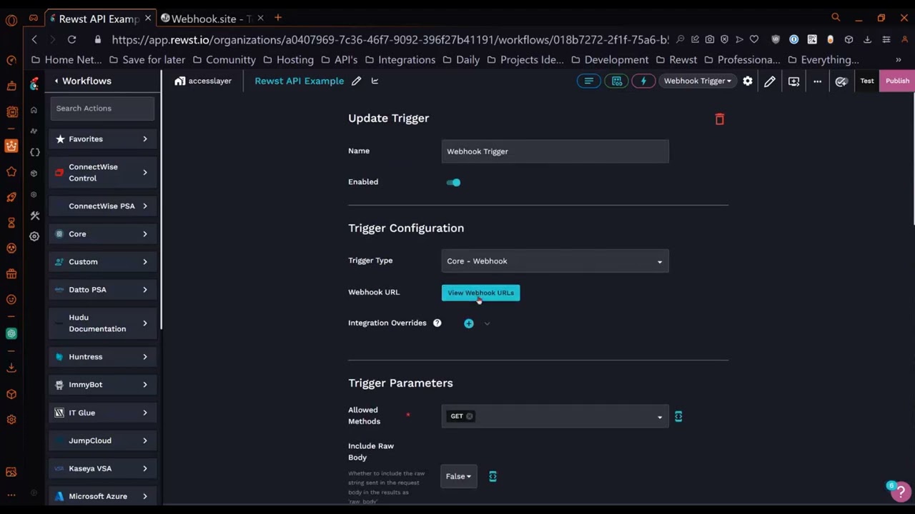 How To Turn Rewst Into A Custom Api Using Webooks Rewst