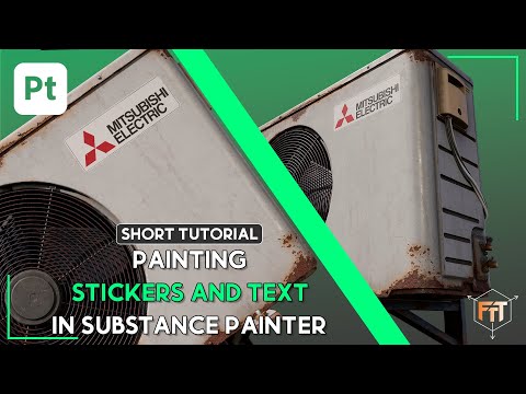 Painting stickers and text in Substance Painter
