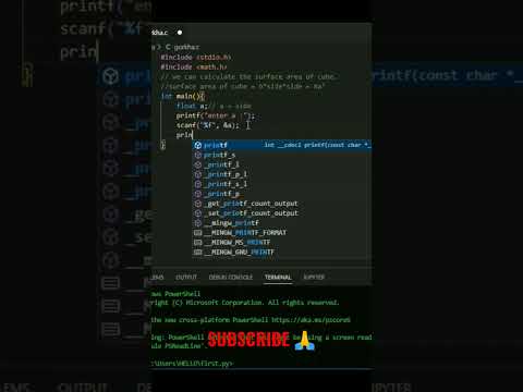 | Surface π₯area of πa Cube | C Coding | #mathematics π―π―#coding #programming #softwaredeveloper