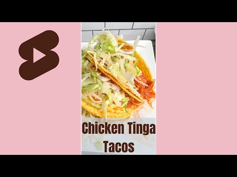 Chicken Tinga tacos #shorts #tacos