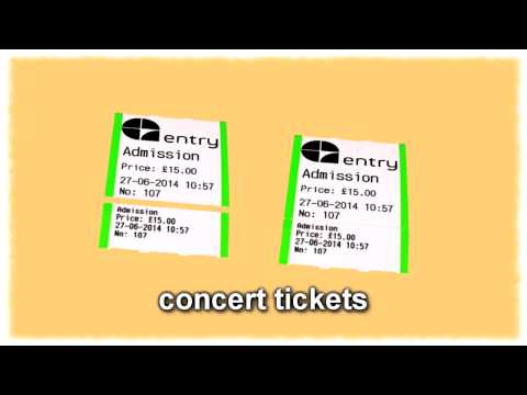 Concert tickets, event tickets, ticket printer