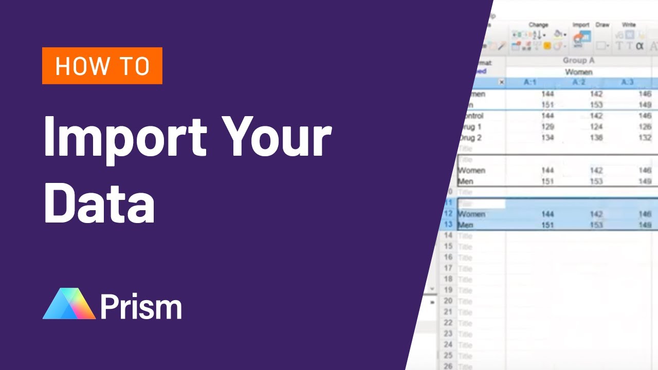 How to Import Your Data in Prism