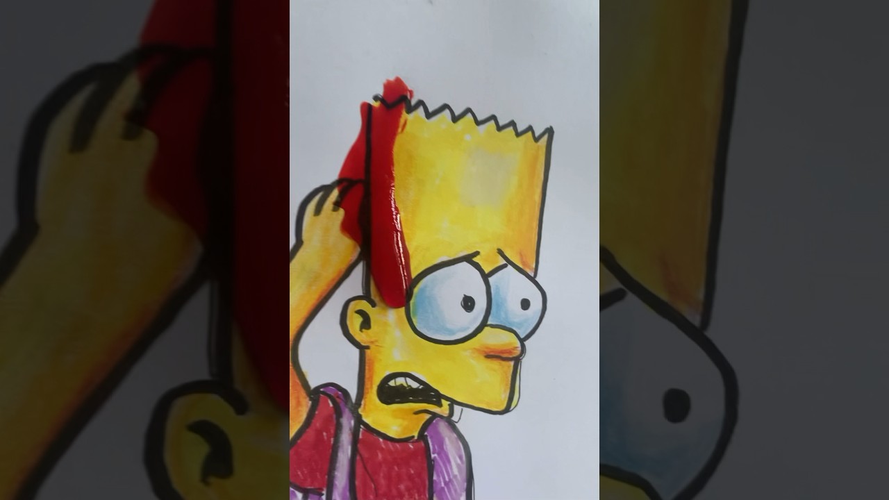 Bart Simpson gets really hurt. #artist #artdaily #Simpsons #bartsimpson #trending #artdrawing