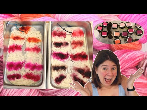Dyepot PS #43 - Swatching All Pink Acid Dyes! Dharma, Jacquard, & Paradise Fibers (Dry Dye Powder)