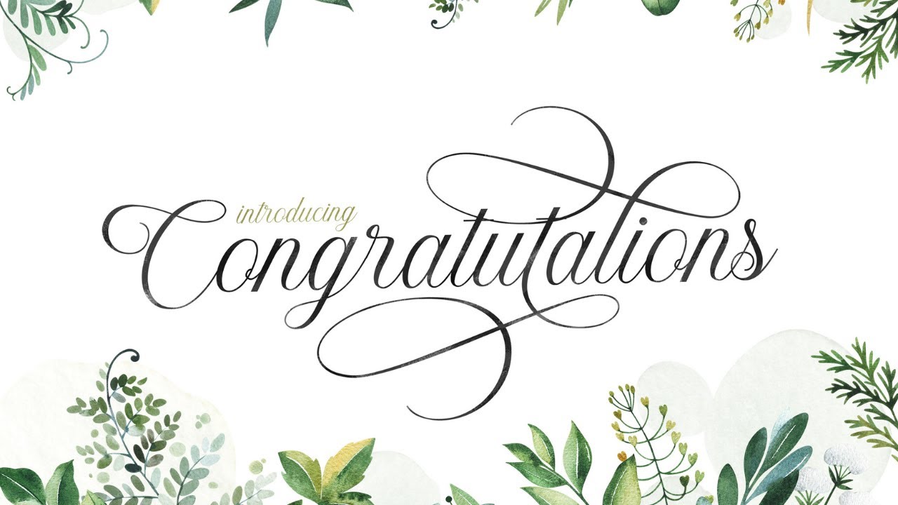 Congratulations Font | Script Font | Display Font | Wedding Font | Download Free Font