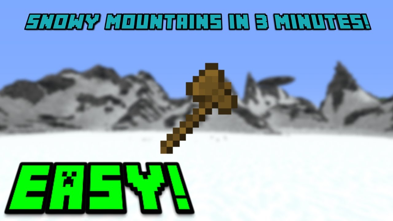 How to BUILD SNOWY MOUNTAIN TERRAIN (3 MINUTES) | Minecraft Tutorial