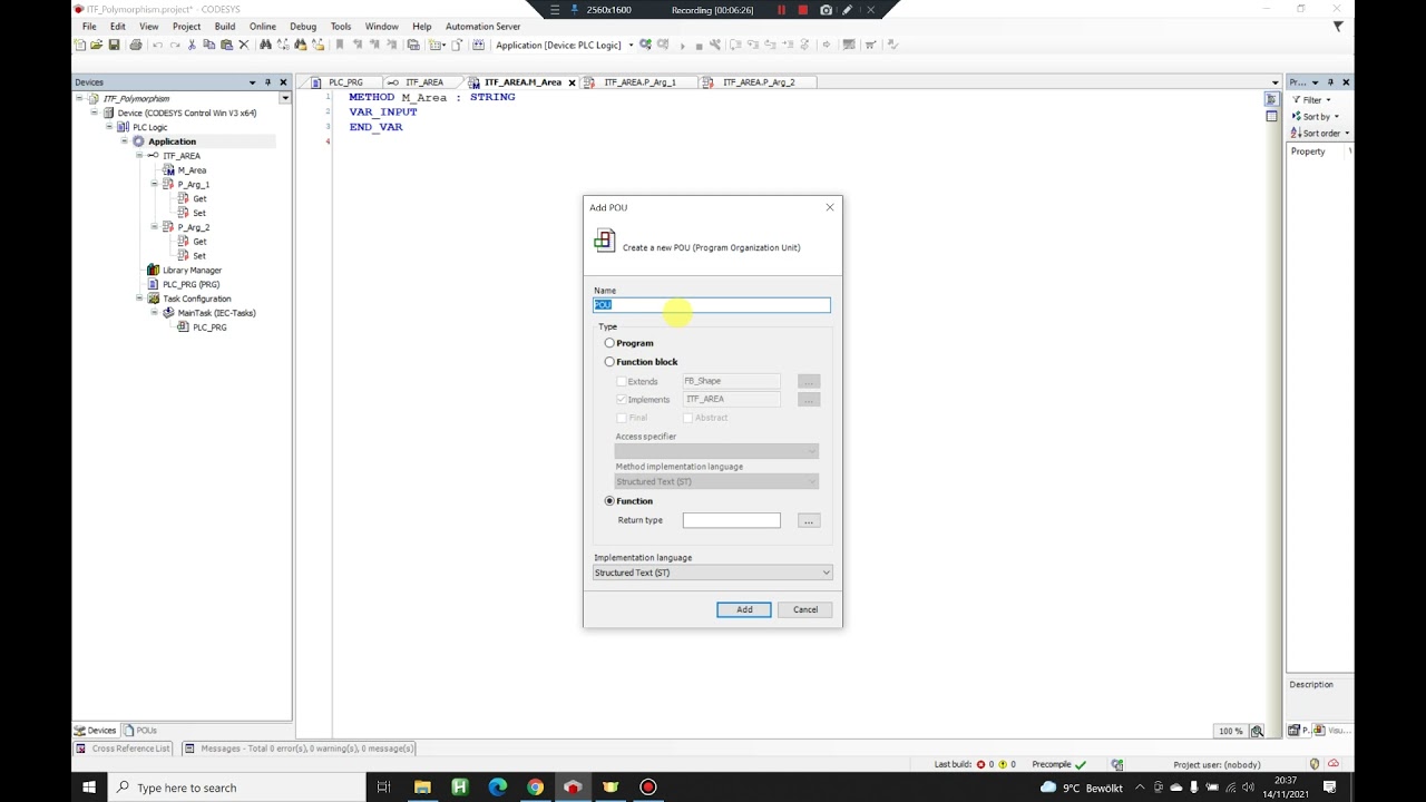 CODESYS - Runtime polymorphism using an ITF (OOP)