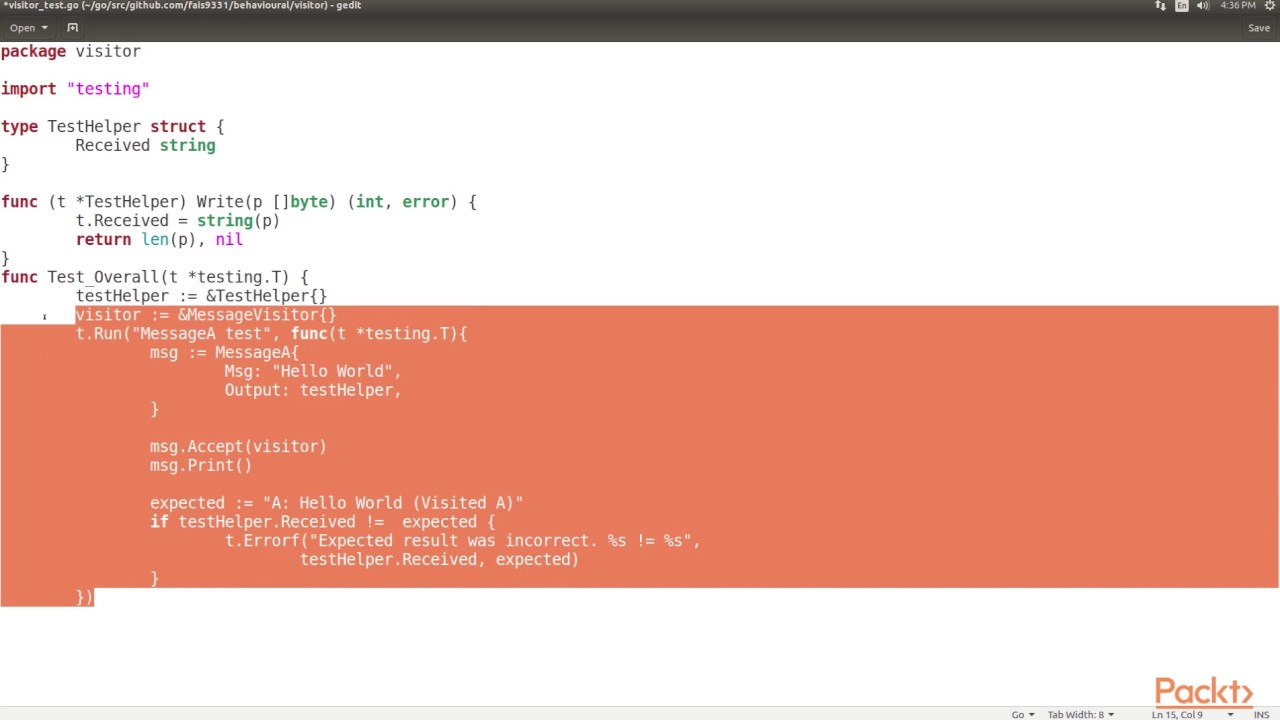 Go Behavioral Patterns : Visitor Design Pattern | packtpub.com
