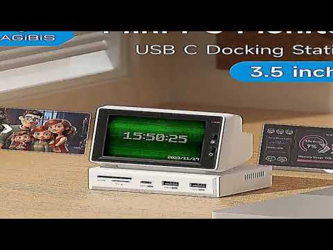 Hagibis 3.5inch IPS Mini Screen AIDA64 Mini PC CPU RAM HDD Data Monitor Display Sub Screen