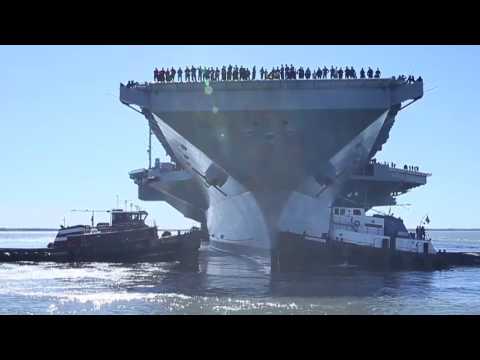 First of Its Class, America's Newest Aircraft Carrier Is Underway at Sea