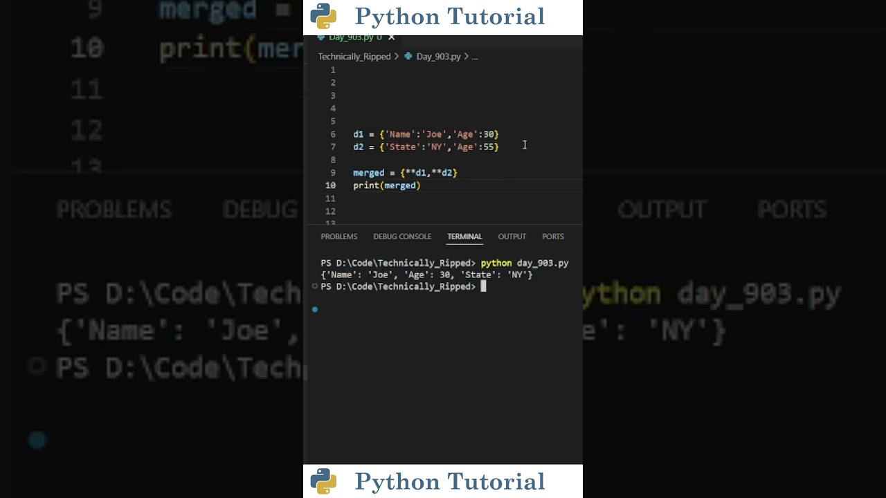 Unpacking & Merging Python Dictionaries | Python Tutorial