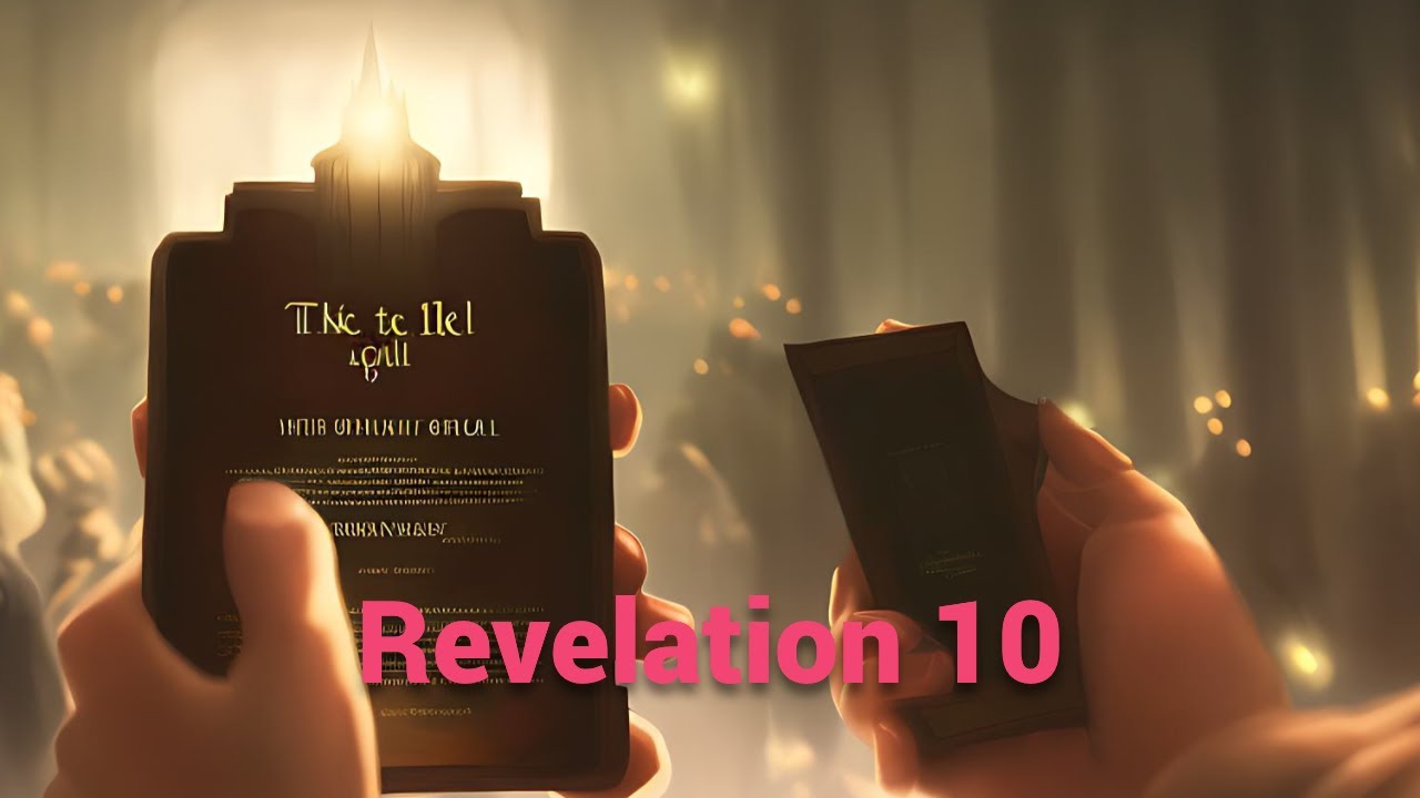 AI Generated Art, Revelation 10: The angel and the little scroll