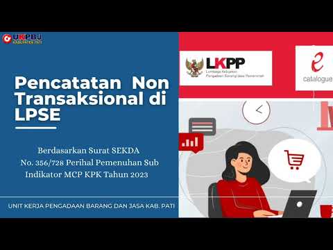 Pencatatan Non Transaksional di LPSE