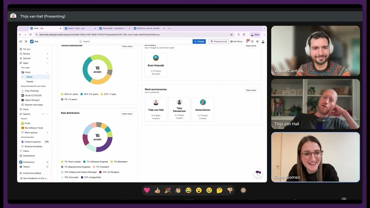 Frank - People management solution inside Jira, Confluence, and Rovo (Codegeist 2025)