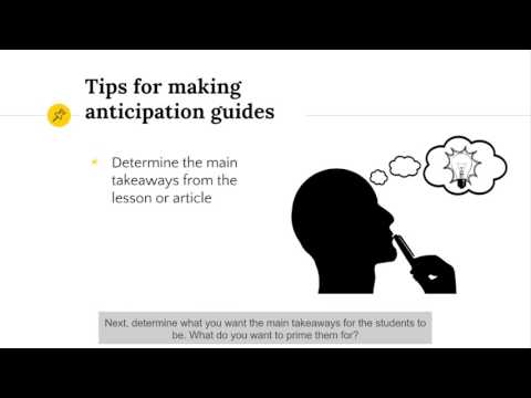 How to: Anticipation Guides