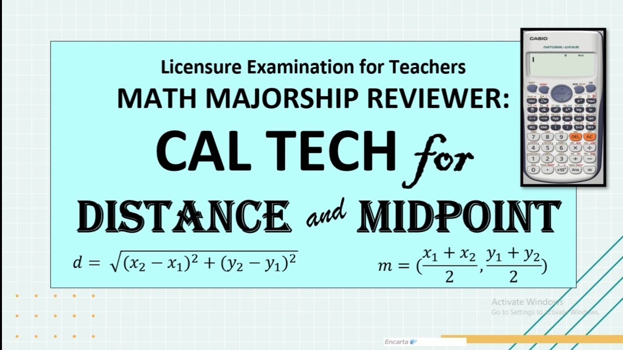 Math Majorship • CALCULATOR TECHNIQUE • DISTANCE AND MIDPOINT OF TWO POINTS #learnthebasic