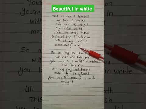 Beautiful in white π€#song #lyrics By Shane filan #shorts