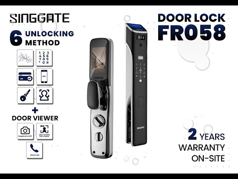 FR058 3D Face & Finger Vein Recognition + Video Call Door Viewer Digital Door Lock