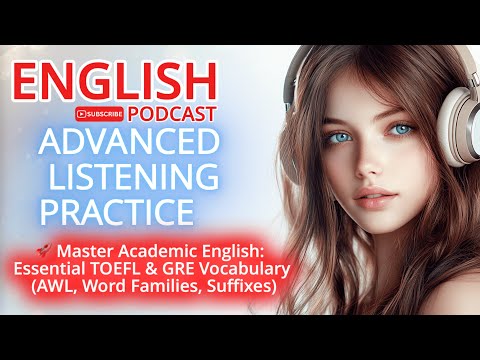 Master Academic English: Essential TOEFL & GRE Vocabulary (AWL, Word Families, Suffixes)