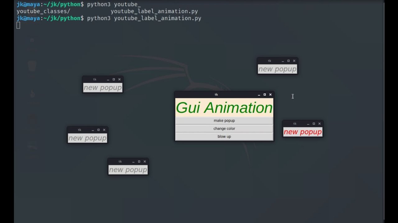 Python - tkinter animation - coding for all