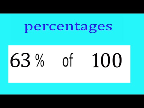 Percentages 63 Percentage(%) of 100