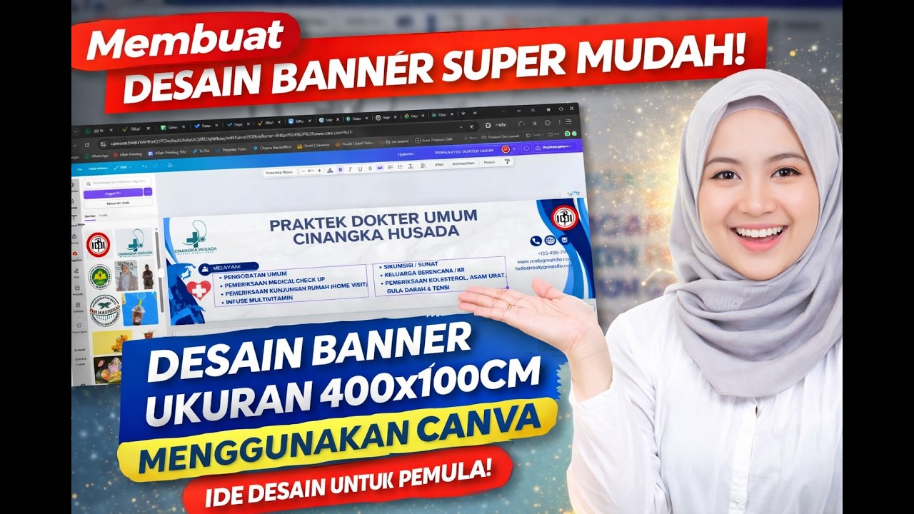Cara Desain Spanduk di Canva Ukuran 4x1 Meter (Pemula Wajib Tahu)