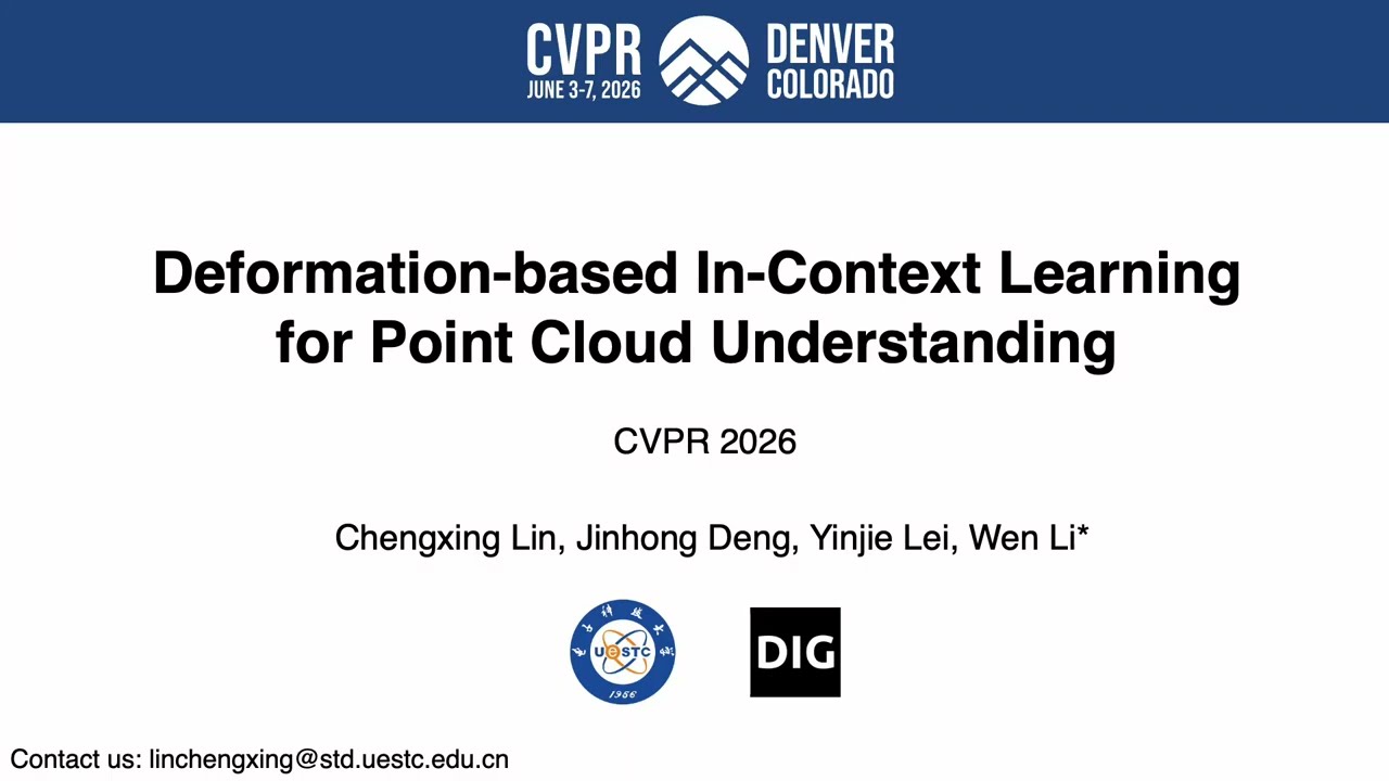 [CVPR 2026] Deformation-based In-Context Learning for Point Cloud Understanding