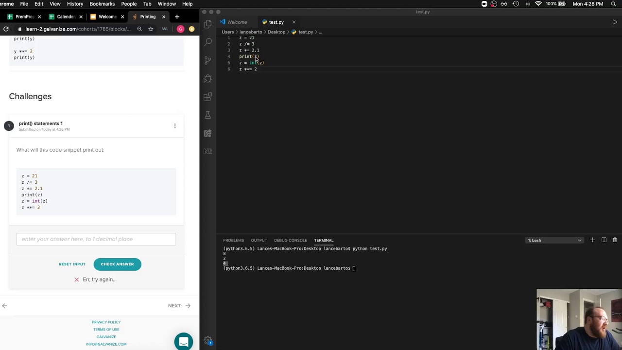 Python Basics - Printing Challenge #1