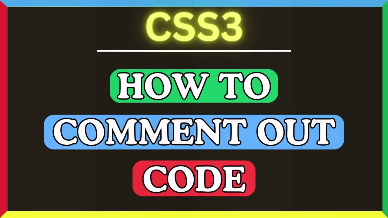 How to Comment Out Code in a CSS Stylesheet | Quick Tutorial