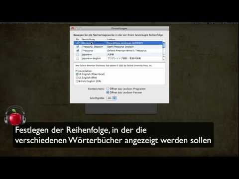 "Eindeutschen" des Mac OS X Lexikon