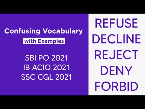 Deny Refuse Reject Decline with Examples || Refuse vs Deny || Prohibit vs Ban || Confusing Vocab