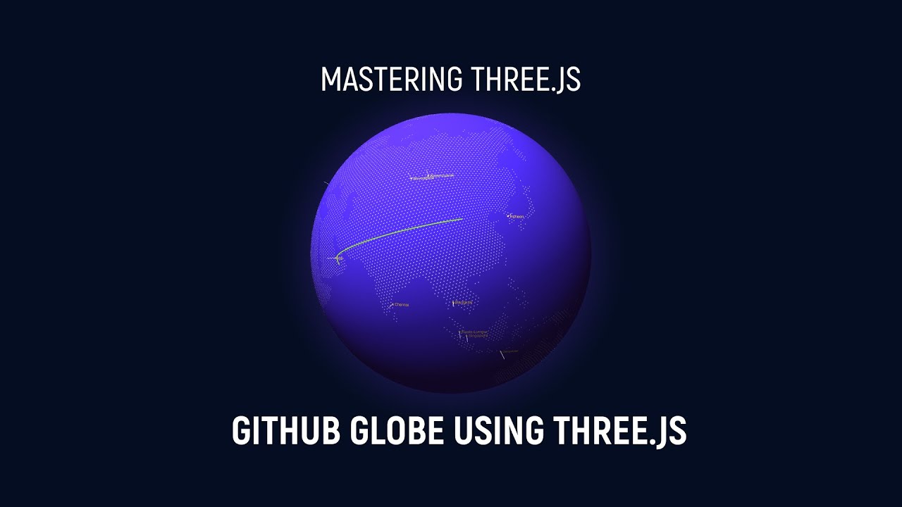 Github Globe Clone using Three.js | Three.js Portfolio Website
