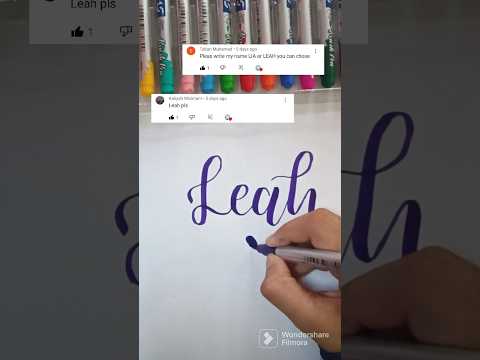 LEAH name lettering calligraphy #brushpens #leah #calligraphy